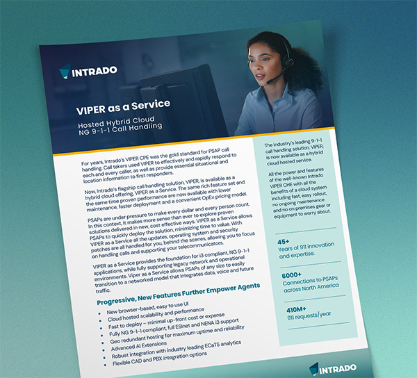 Intrado VIPER as a Service: Proven NG 9-1-1 Call Handling as a Service ...