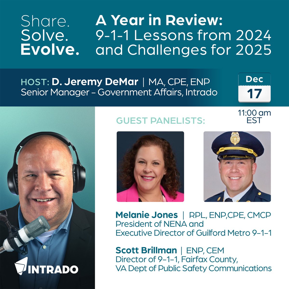 Webinar: Share. Solve. Evolve. A Conversation with 911 Professionals ...